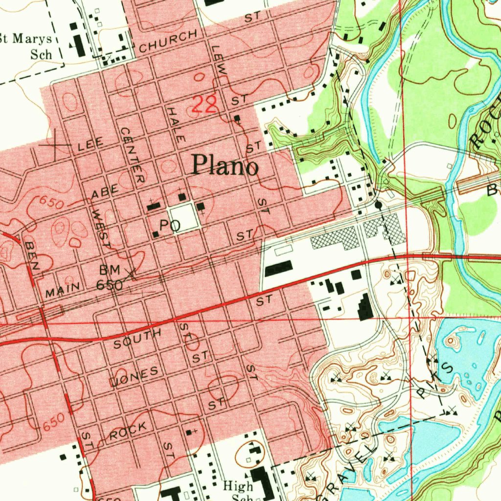 Plano, IL (1971, 24000-Scale) Map by United States Geological Survey ...
