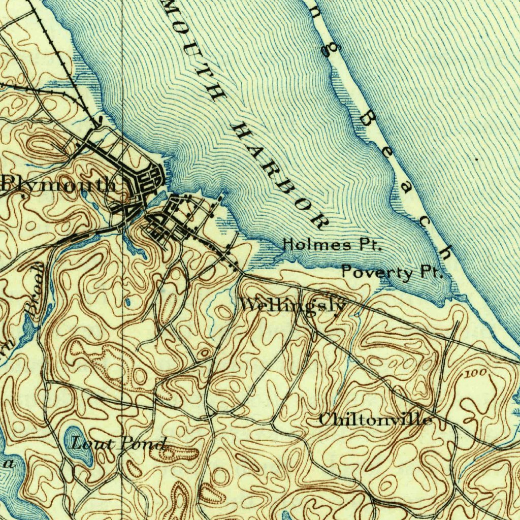 Plymouth, MA (1894, 62500-Scale) Map by United States Geological Survey ...