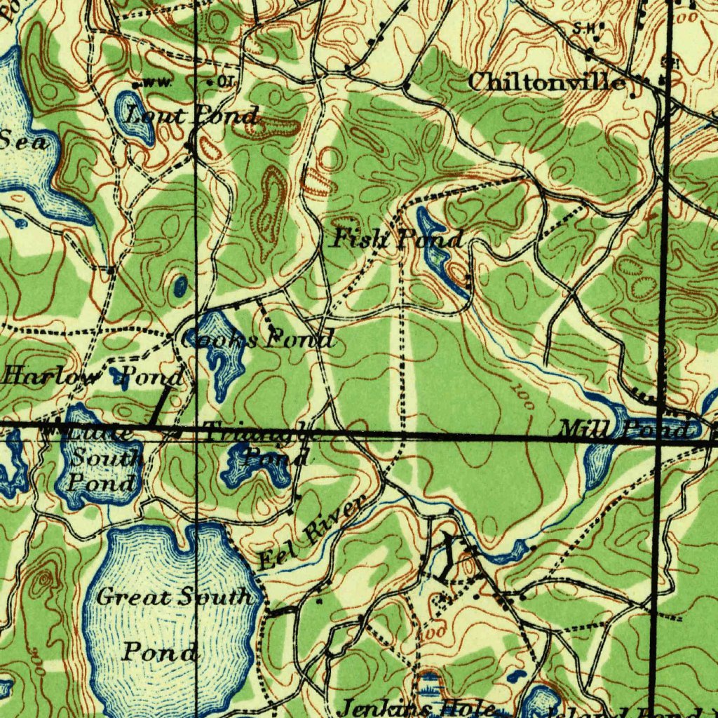 Plymouth, MA (1943, 62500-Scale) Map by United States Geological Survey ...