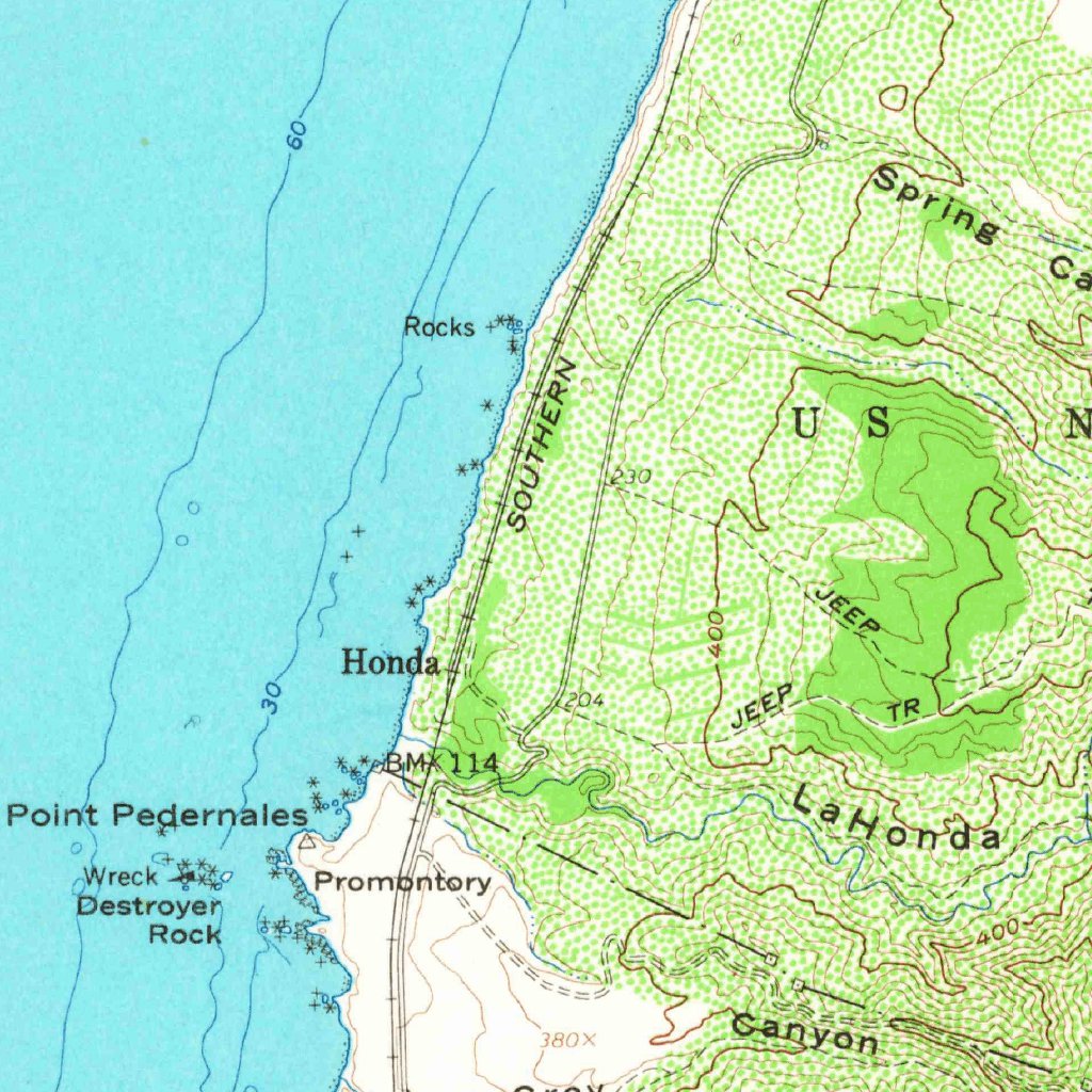 Point Arguello, CA (1959, 62500-Scale) Map by United States Geological ...