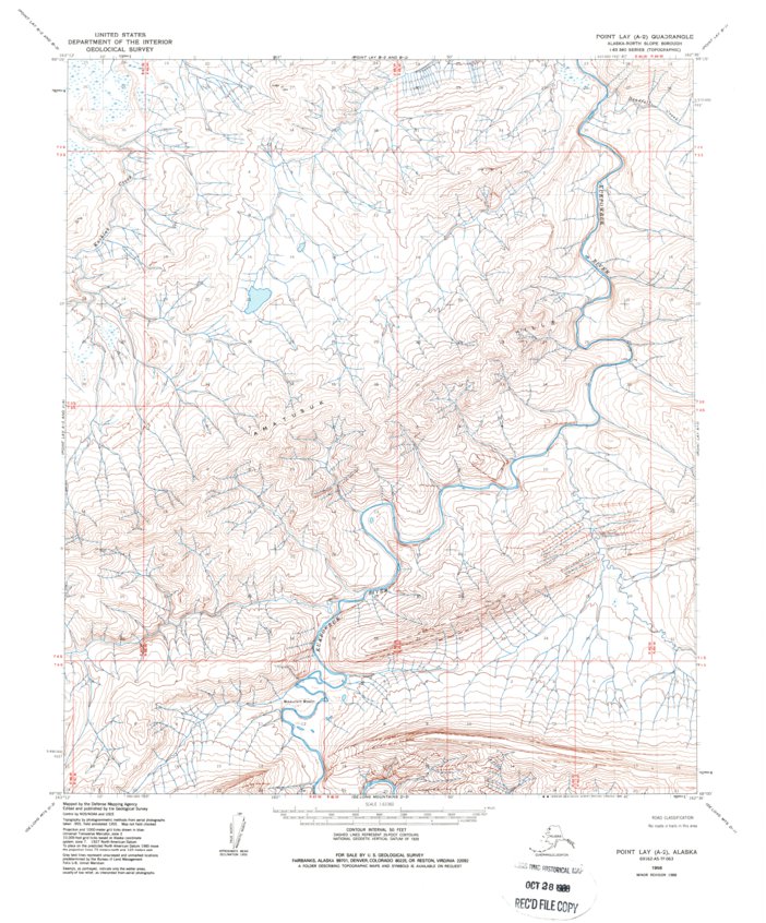 Point Lay A-2, AK (1956, 63360-Scale) Map by United States Geological ...