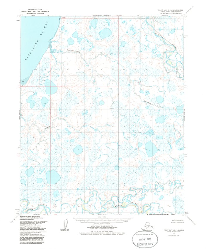 Point Lay D-1, AK (1955, 63360-Scale) Map by United States Geological ...