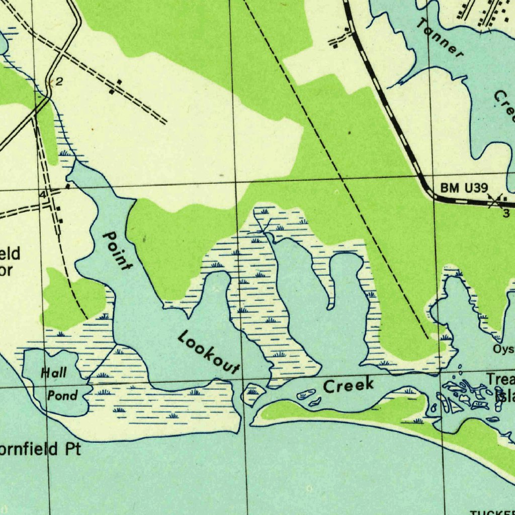 Point Lookout, MD (1943, 31680-Scale) Map by United States Geological ...