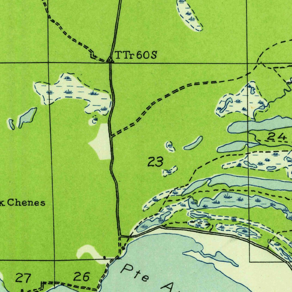 Pointe Aux Chenes, MI (1948, 31680-Scale) Map by United States ...