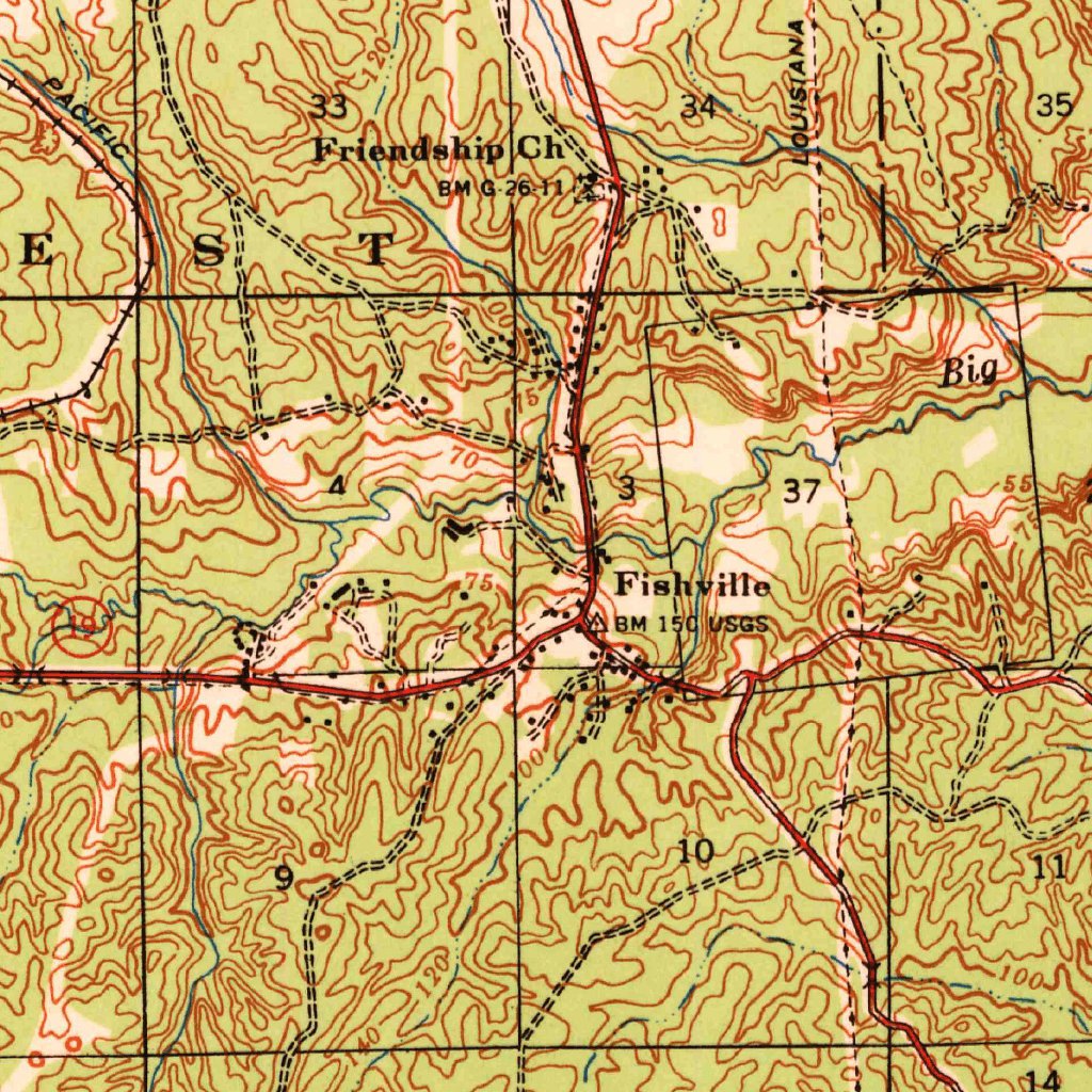 Pollock, LA (1941, 62500-Scale) Map by United States Geological Survey ...