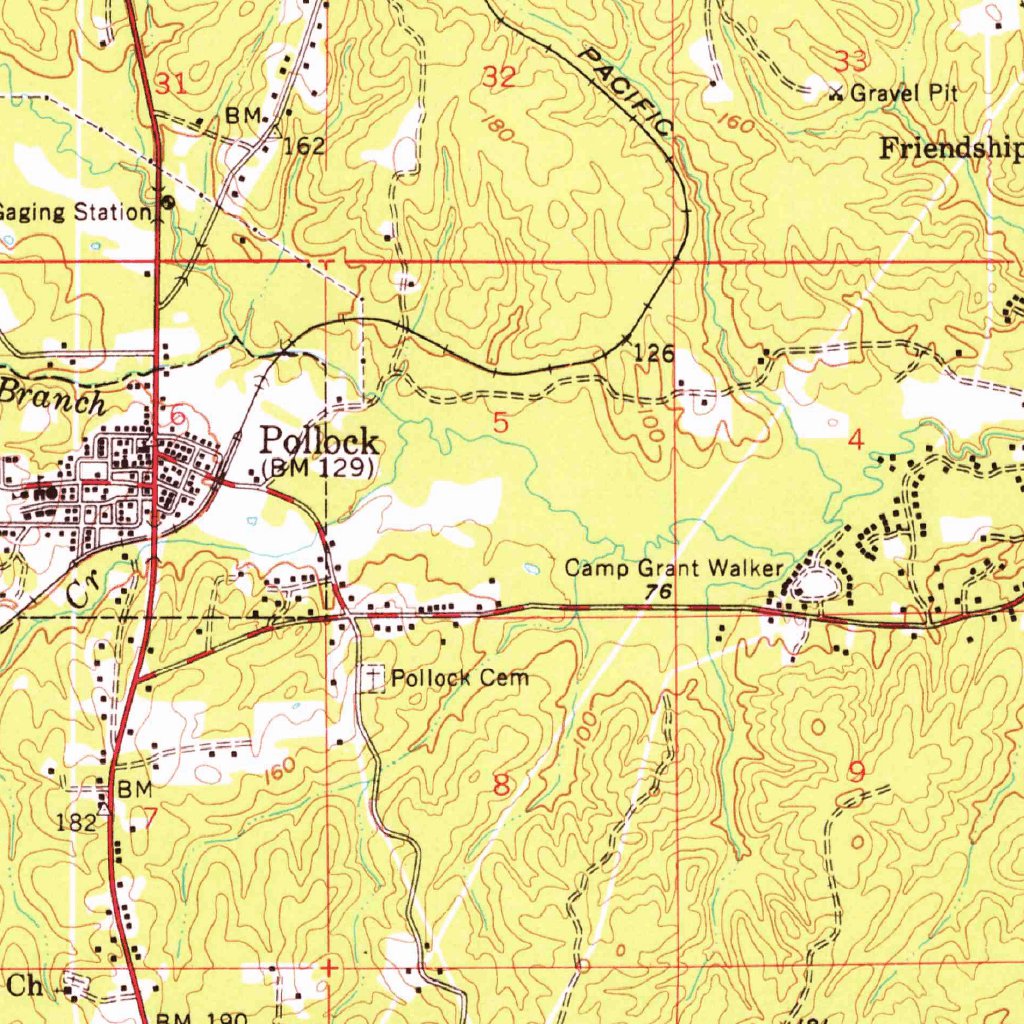Pollock, LA (1958, 62500-Scale) Map by United States Geological Survey ...