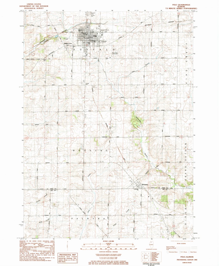 Polo, IL (1983, 24000-Scale) Map by United States Geological Survey ...