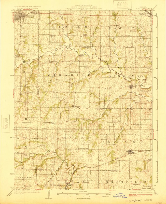 Polo, MO (1924, 62500-Scale) Map by United States Geological Survey ...