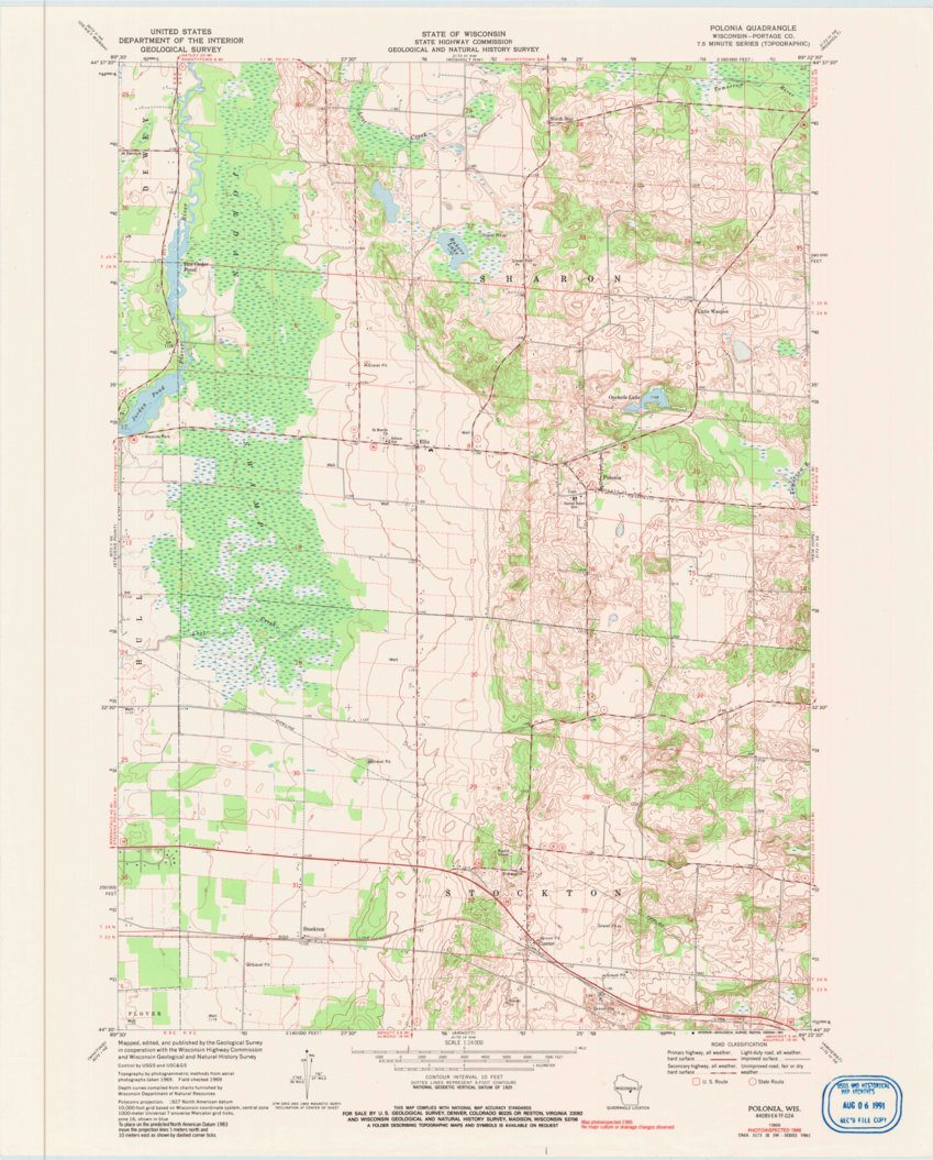 Polonia, WI (1969, 24000-Scale) Map by United States Geological Survey ...