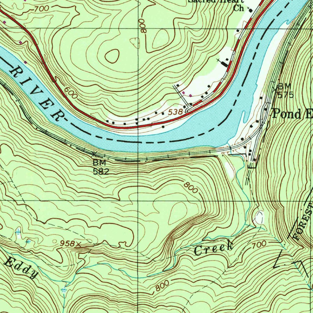 Pond Eddy, NY-PA (1997, 24000-Scale) Map by United States Geological ...