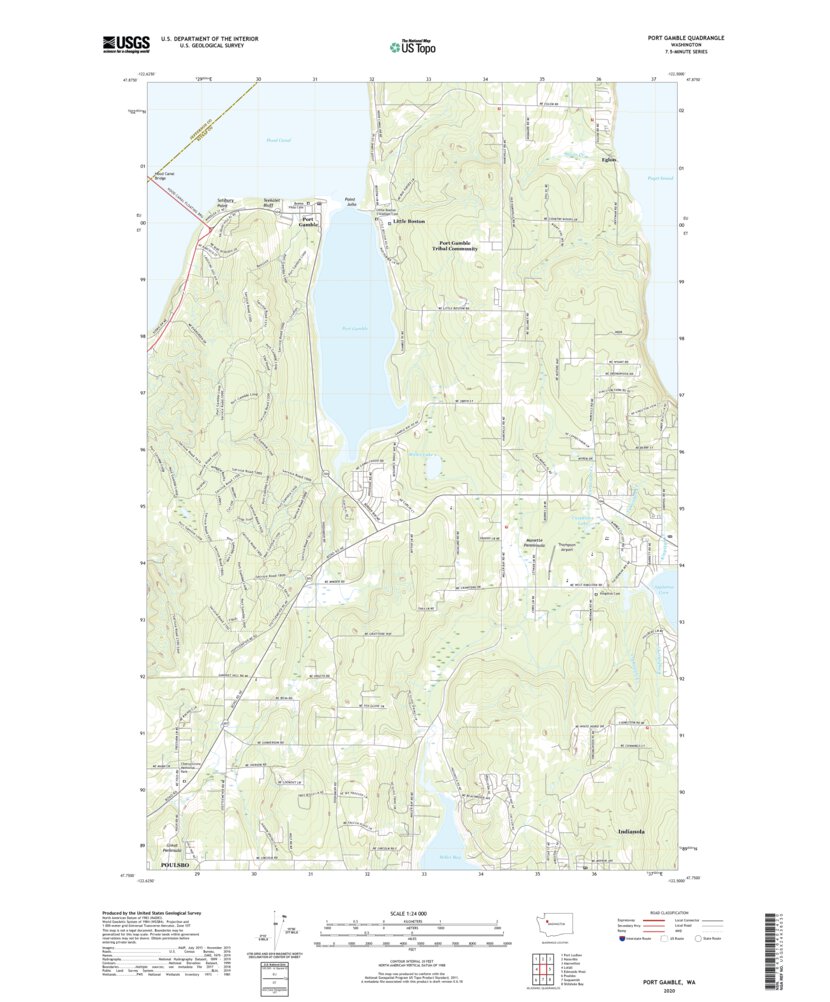 Port Gamble, WA (2020, 24000-Scale) Map by United States Geological ...