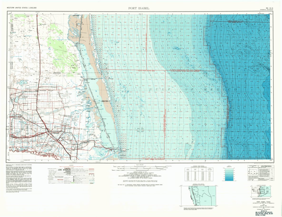Port Isabel, TX (1956, 250000-Scale) Map by United States Geological ...