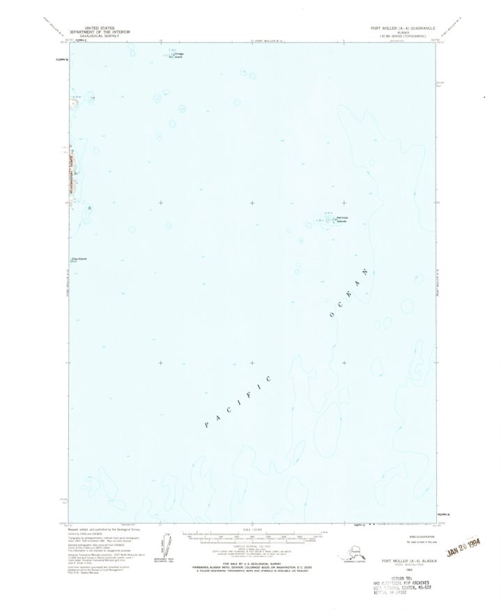 Port Moller A-4, AK (1963, 63360-Scale) Map by United States Geological ...