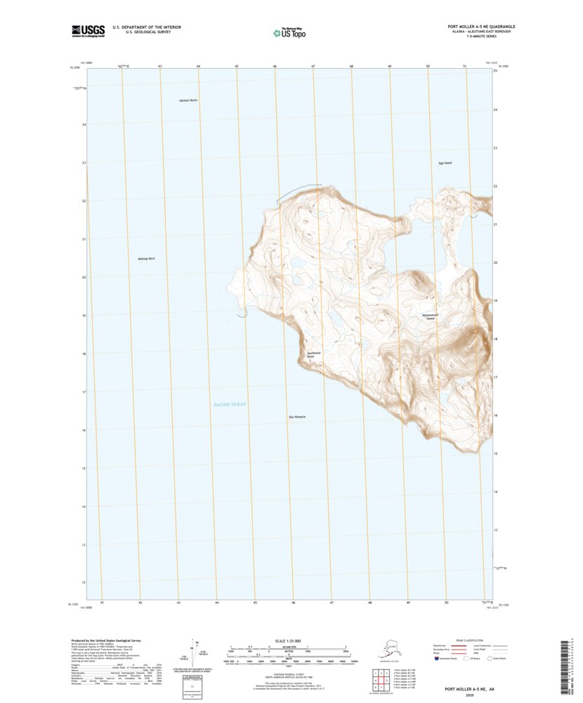 Port Moller A-5 NE, AK (2020, 25000-Scale) Map by United States ...