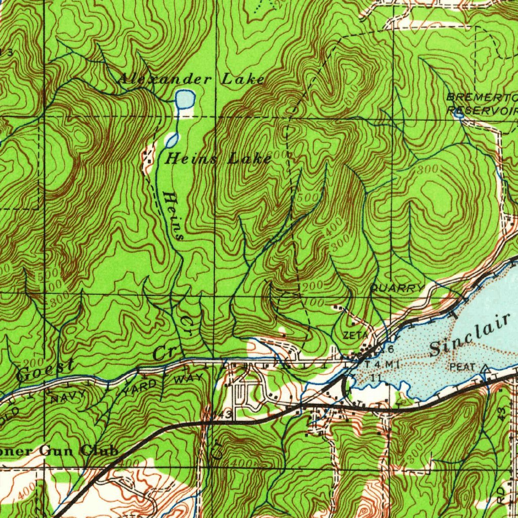 Port Orchard, WA (1937, 62500-Scale) Map by United States Geological ...