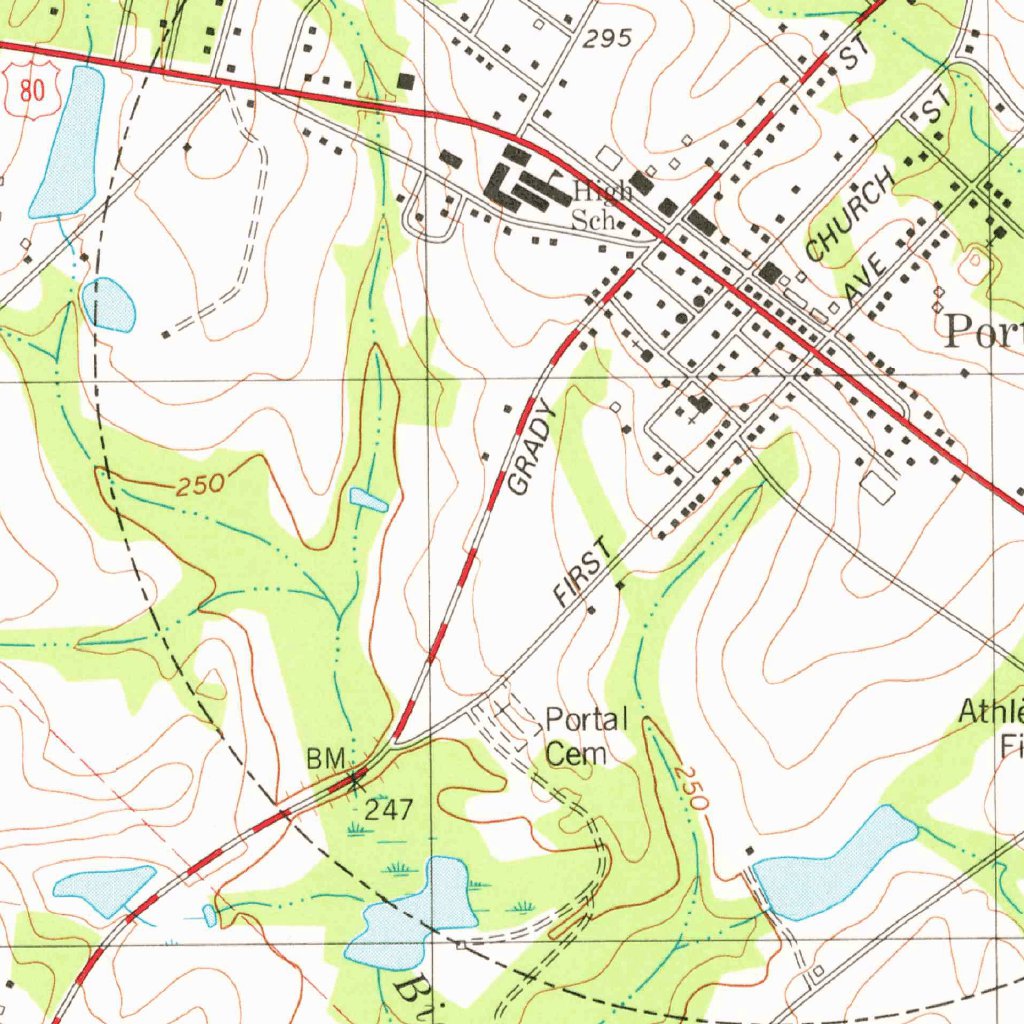 Portal, GA (1978, 24000-Scale) Map by United States Geological Survey ...
