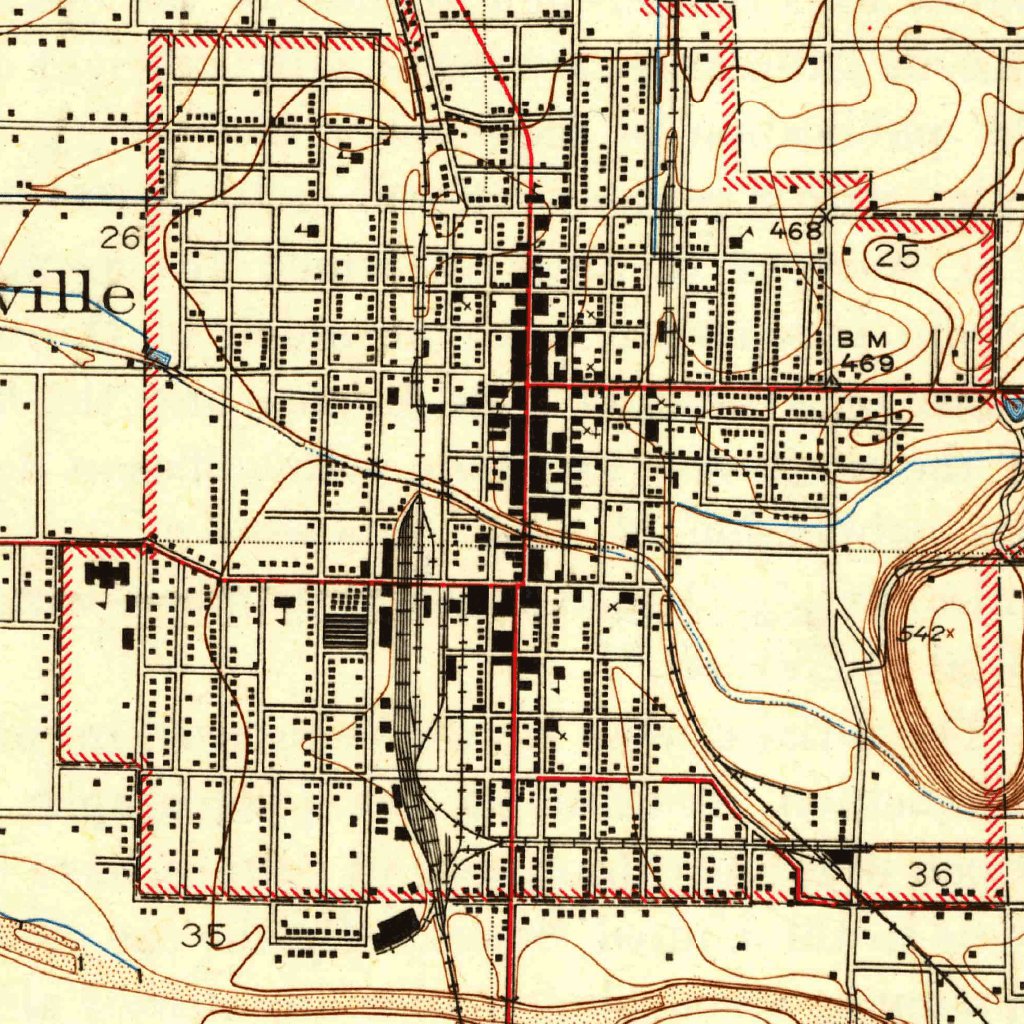 Porterville, CA (1929, 31680-Scale) Map by United States Geological ...