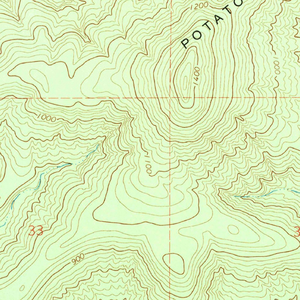Potato Peaks, OK (1968, 24000-Scale) Map by United States Geological ...