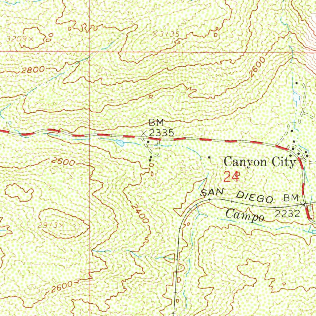 Potrero, CA (1960, 24000-Scale) Map by United States Geological Survey ...