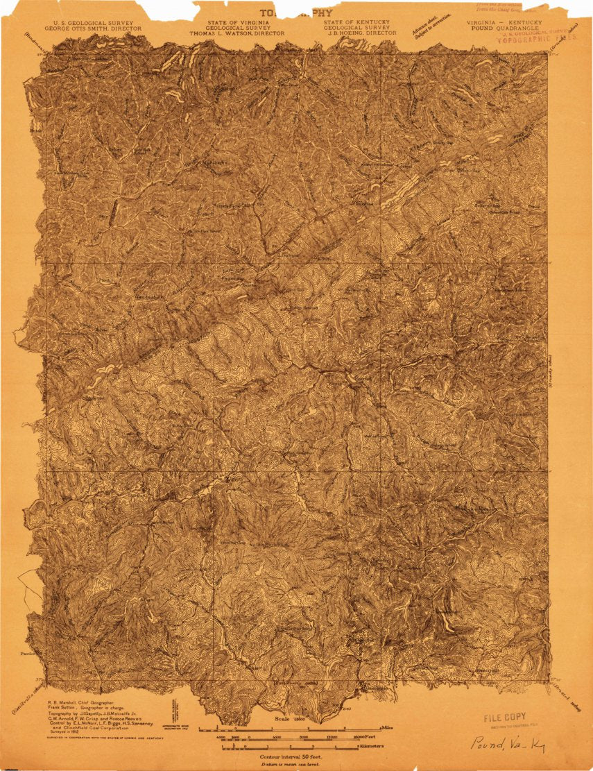 Pound, VA-KY (1912, 48000-Scale) Map by United States Geological Survey ...