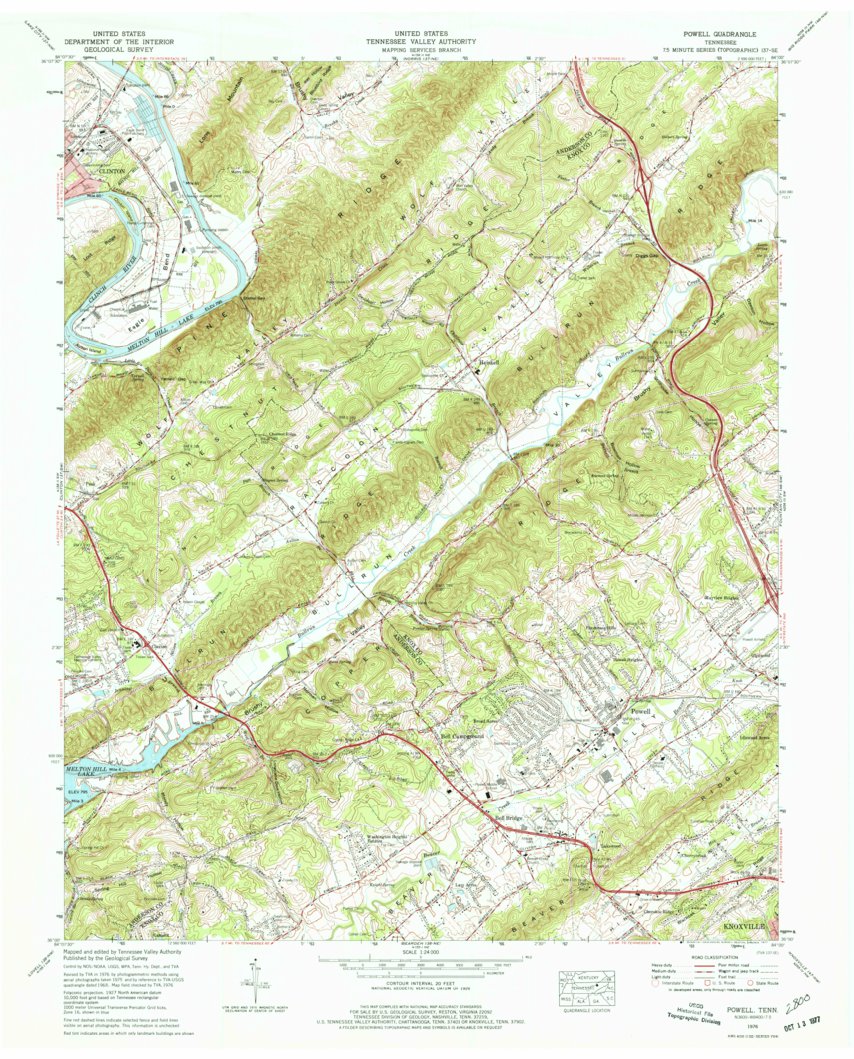 Powell, TN (1976, 24000-Scale) Map by United States Geological Survey ...