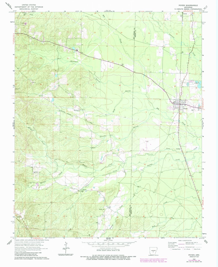 Poyen, AR (1964, 24000-Scale) Map by United States Geological Survey ...