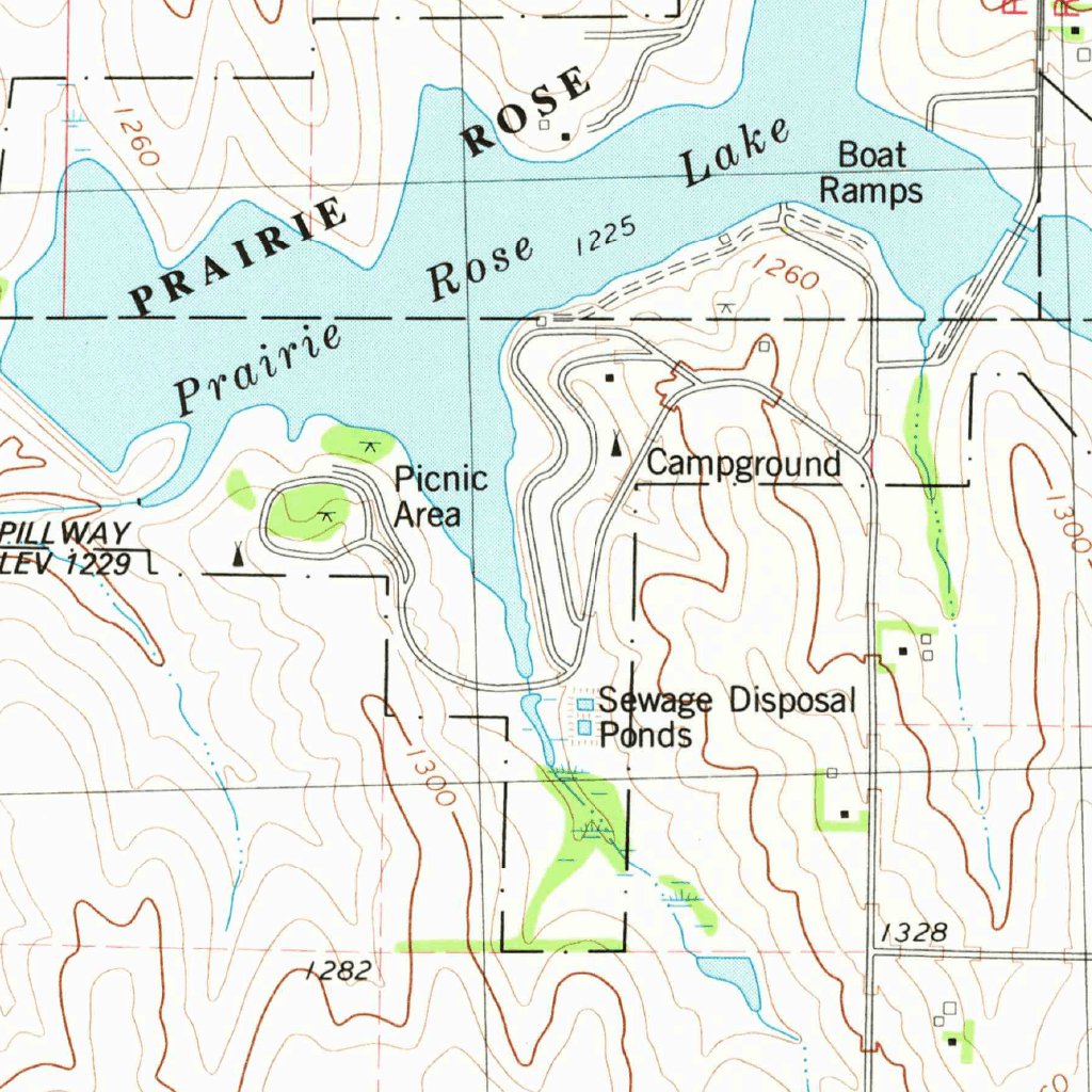 Prairie Rose Lake, IA (1978, 24000-Scale) Map by United States ...