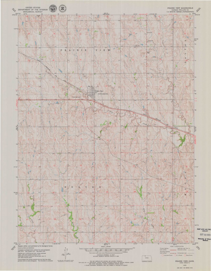Prairie View, KS (1978, 24000-Scale) Map by United States Geological ...