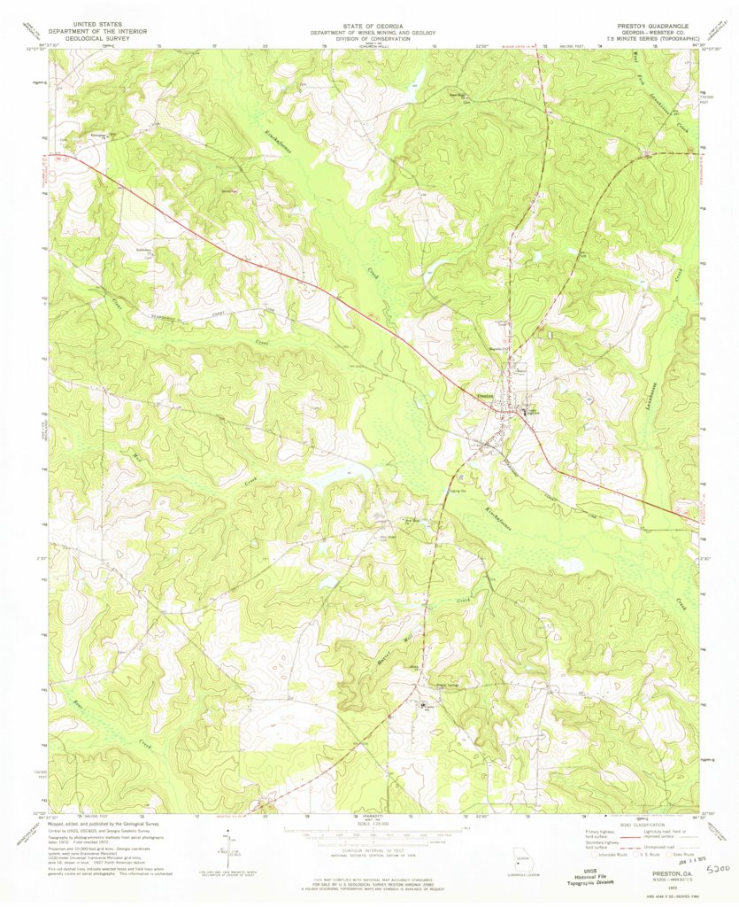 Preston, GA (1972, 24000-Scale) Map by United States Geological Survey ...