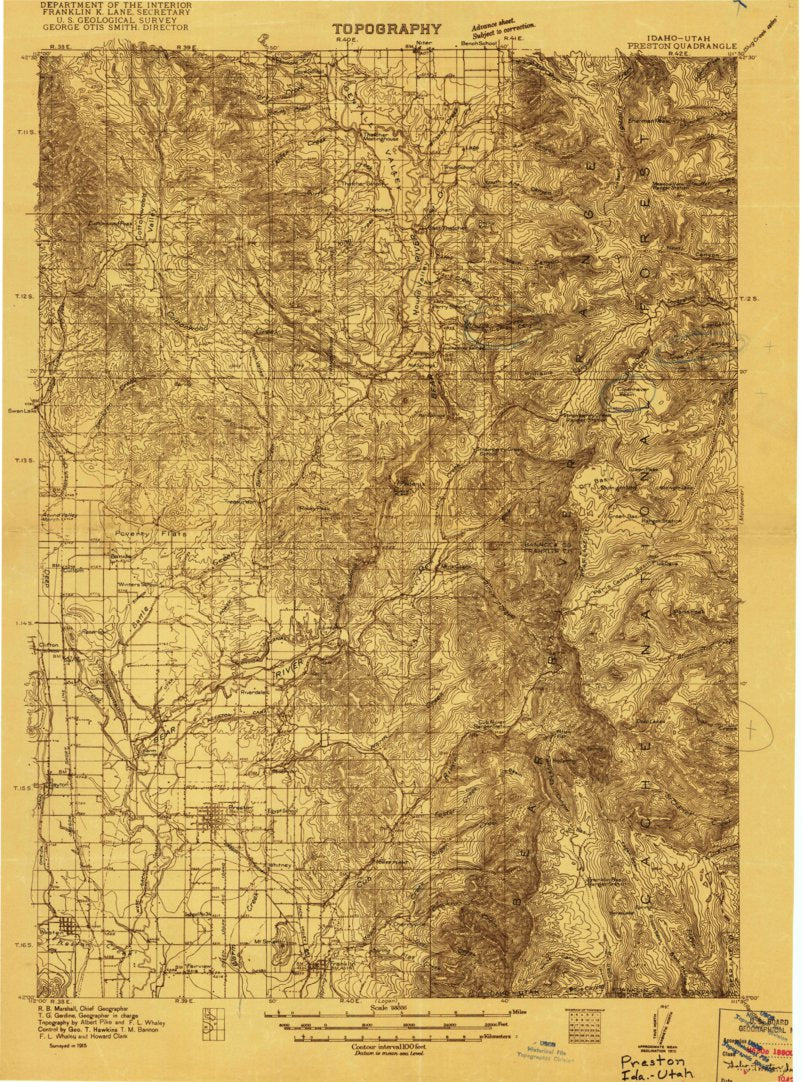 Preston, ID (1915, 96000-Scale) Map by United States Geological Survey ...