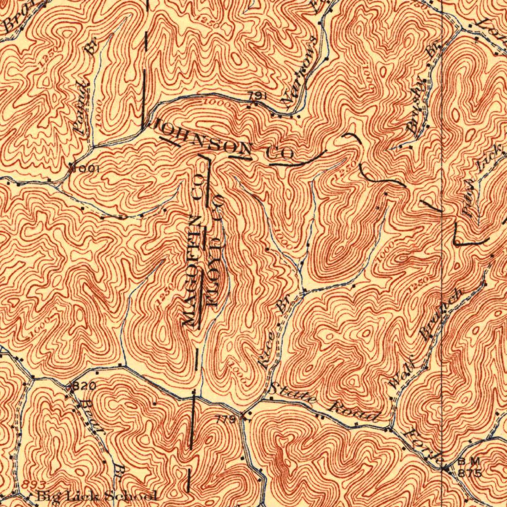Prestonsburg, KY (1918, 62500-Scale) Map by United States Geological ...