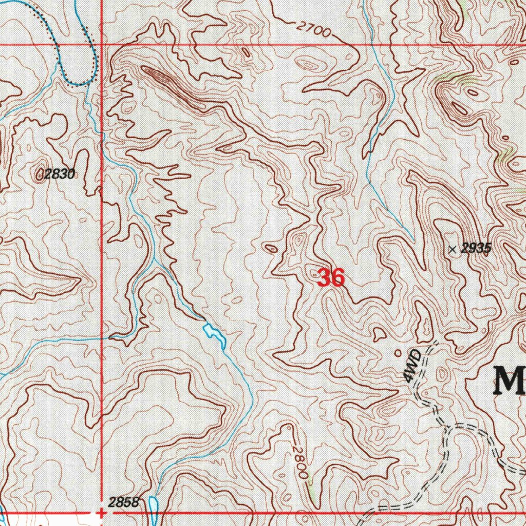 Pretty Butte, ND (1997, 24000-Scale) Map by United States Geological ...