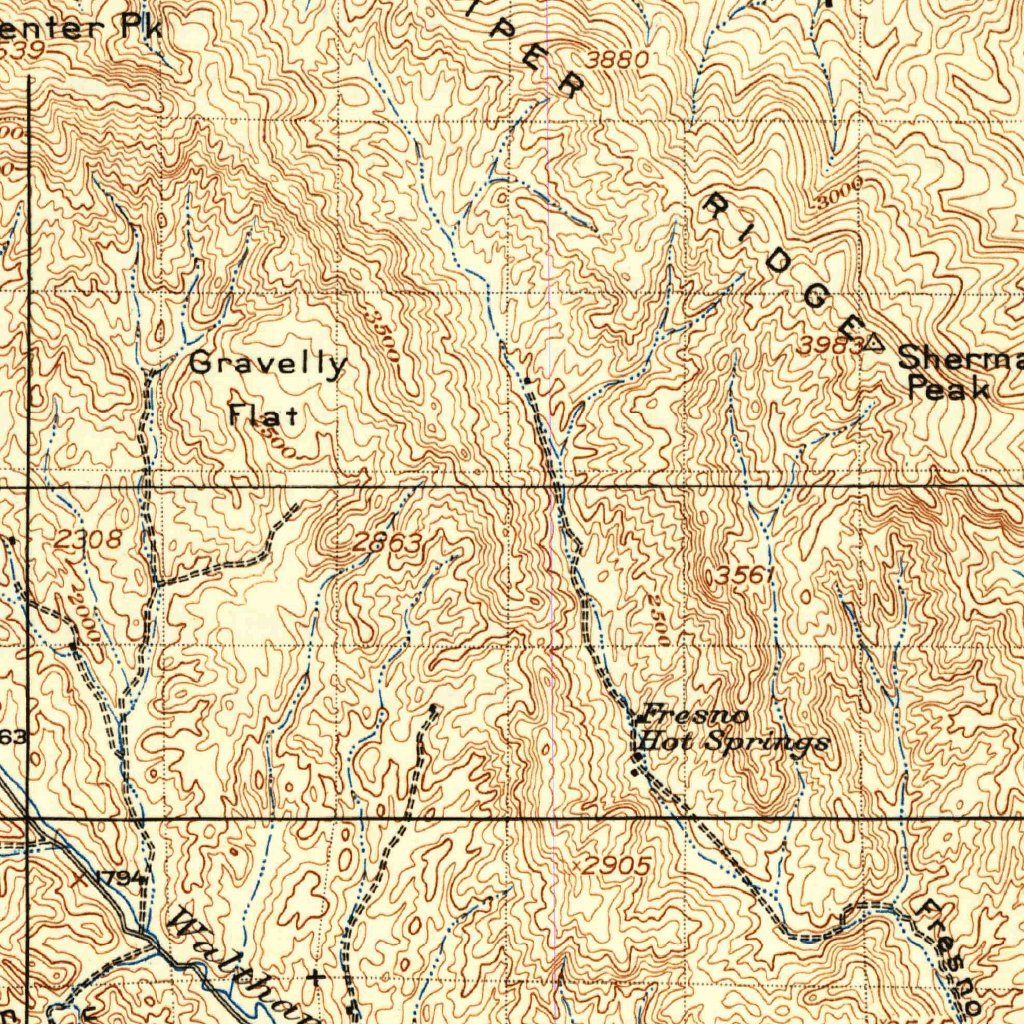 Priest Valley, CA (1915, 125000-Scale) Map by United States Geological ...