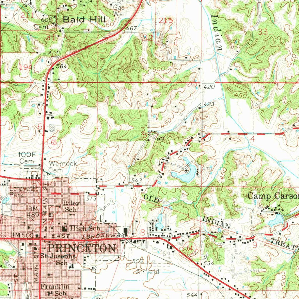Princeton, IN-IL (1959, 62500-Scale) Map by United States Geological ...