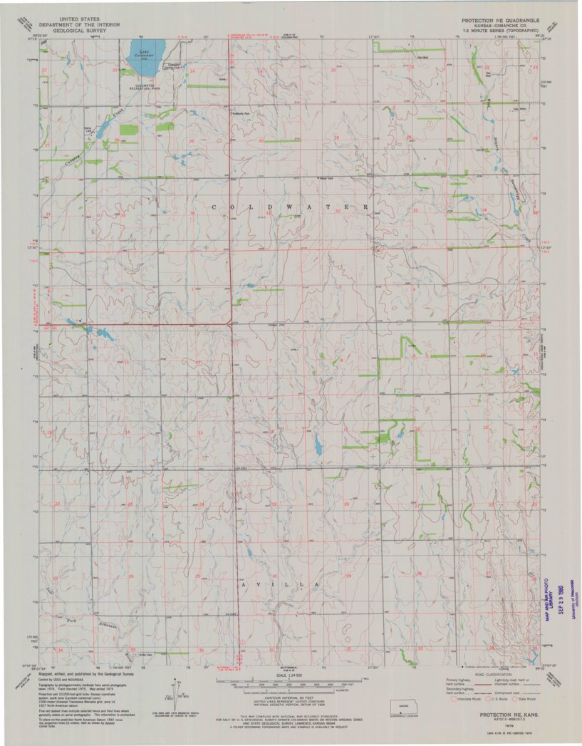 Protection NE, KS (1979, 24000-Scale) Map by United States Geological ...