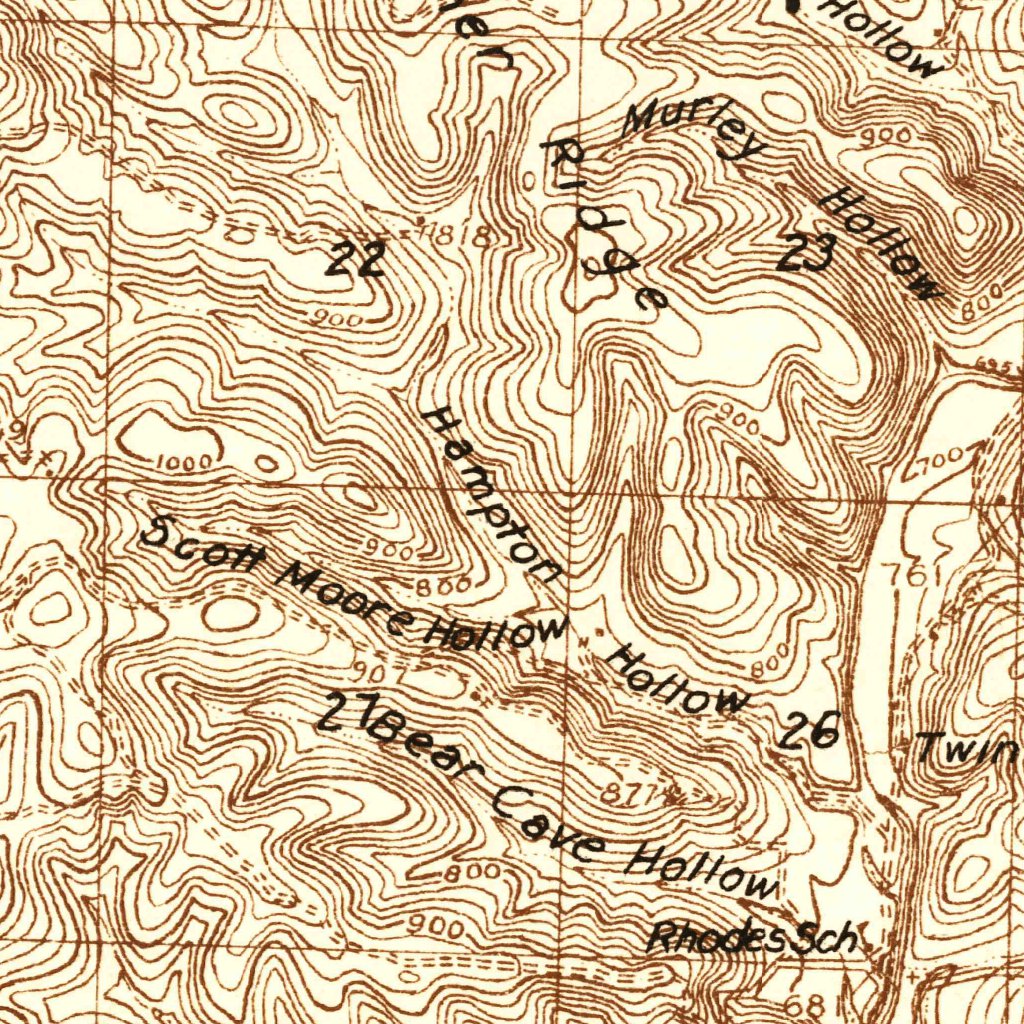 Protem, MO (1931, 48000-Scale) Map by United States Geological Survey ...