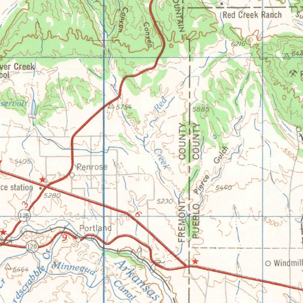 Pueblo, CO (1966, 250000-Scale) Map by United States Geological Survey ...