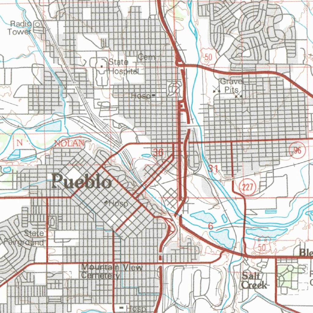 Pueblo, CO (1981, 100000-Scale) Map by United States Geological Survey ...