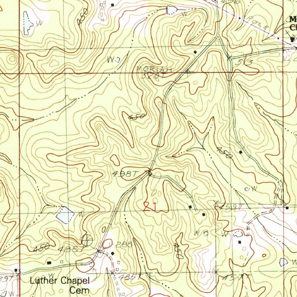 Pulaski, MS (1982, 24000-Scale) Map by United States Geological Survey ...