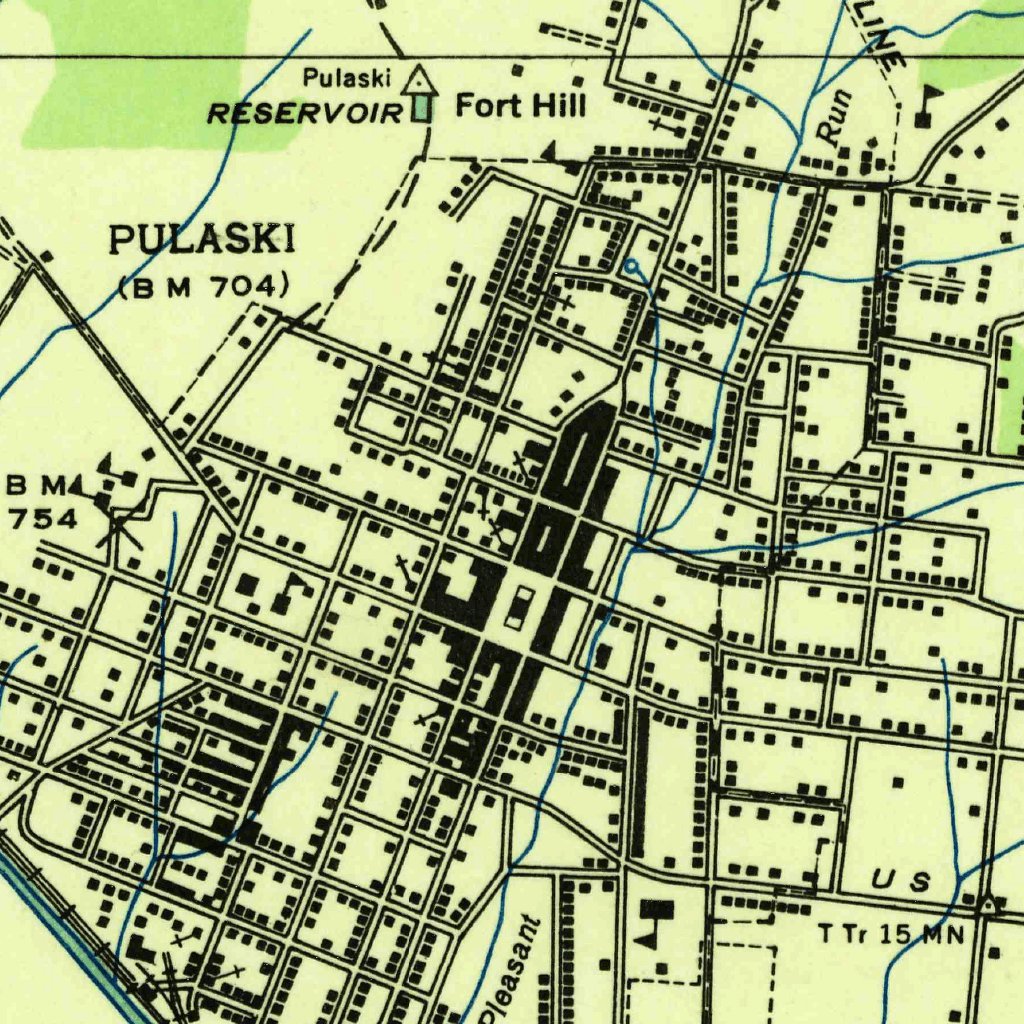 Pulaski, TN (1936, 24000-Scale) Map by United States Geological Survey ...