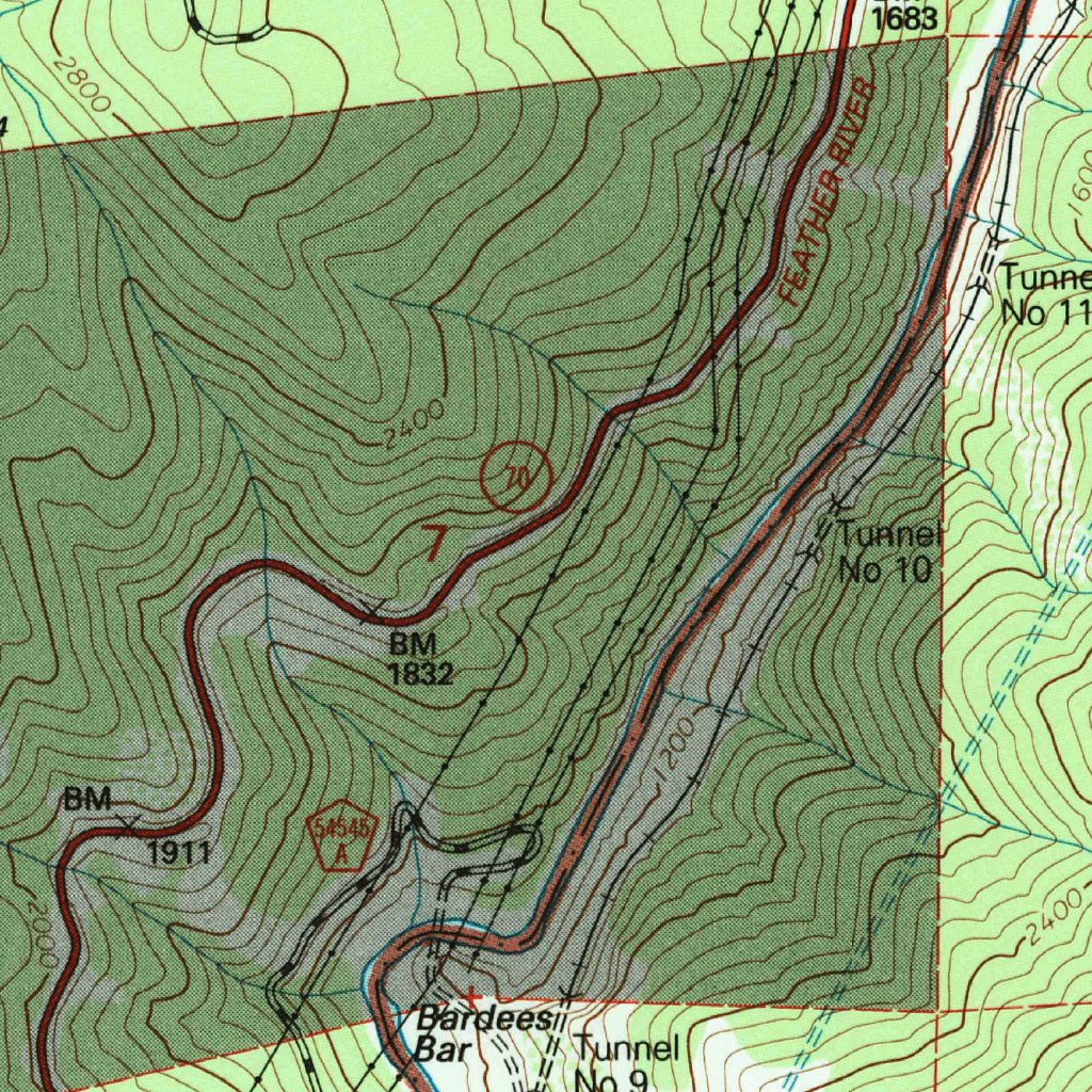 Pulga, CA (1994, 24000-Scale) Map by United States Geological Survey ...