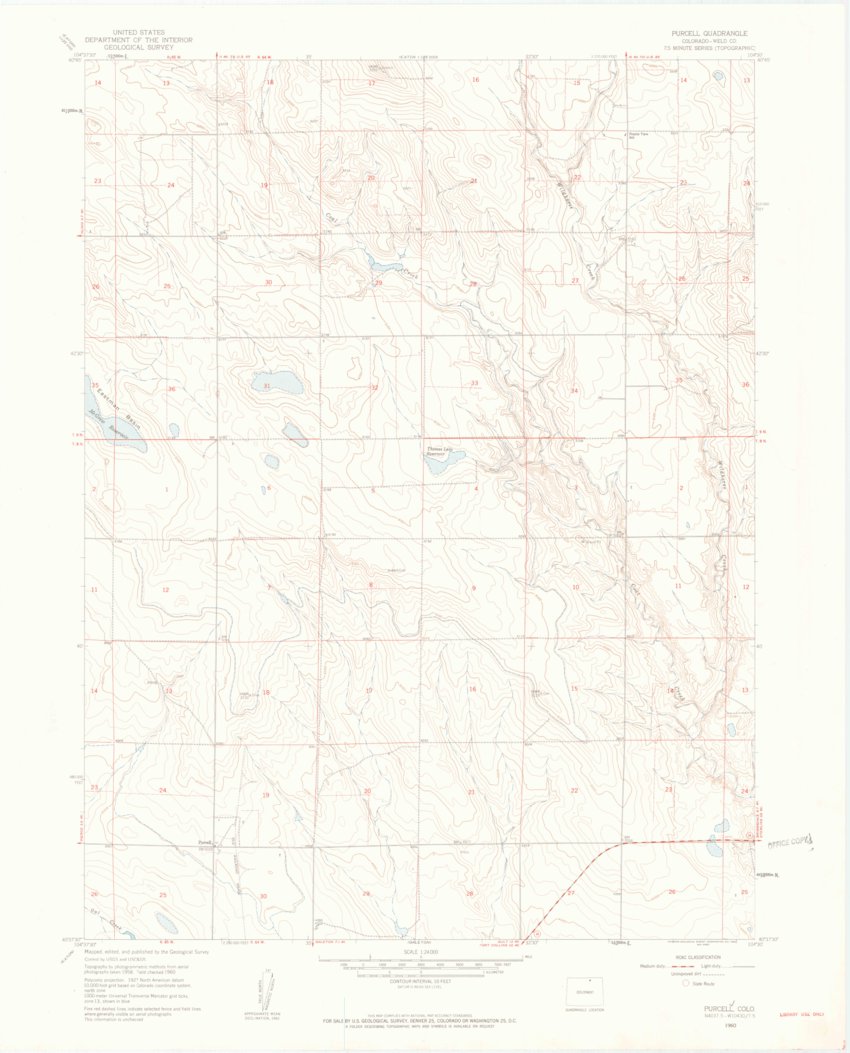 Purcell, CO (1960, 24000-Scale) Map by United States Geological Survey ...