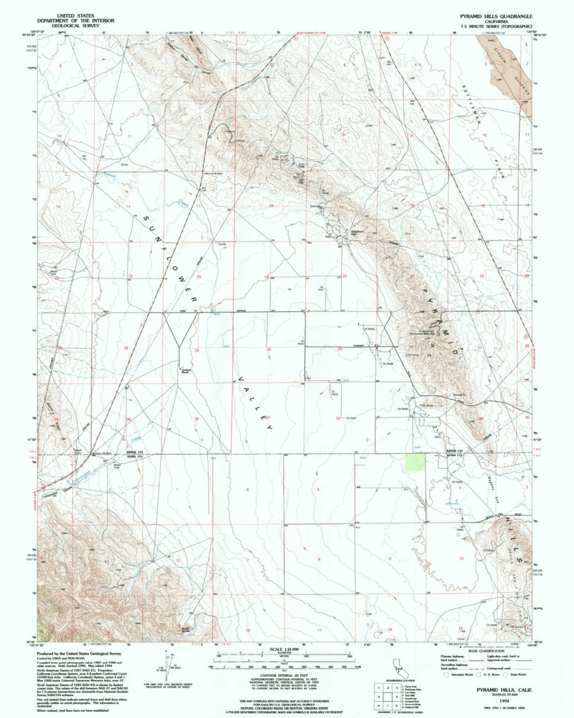 Pyramid Hills, CA (1994, 24000-Scale) Map by United States Geological ...