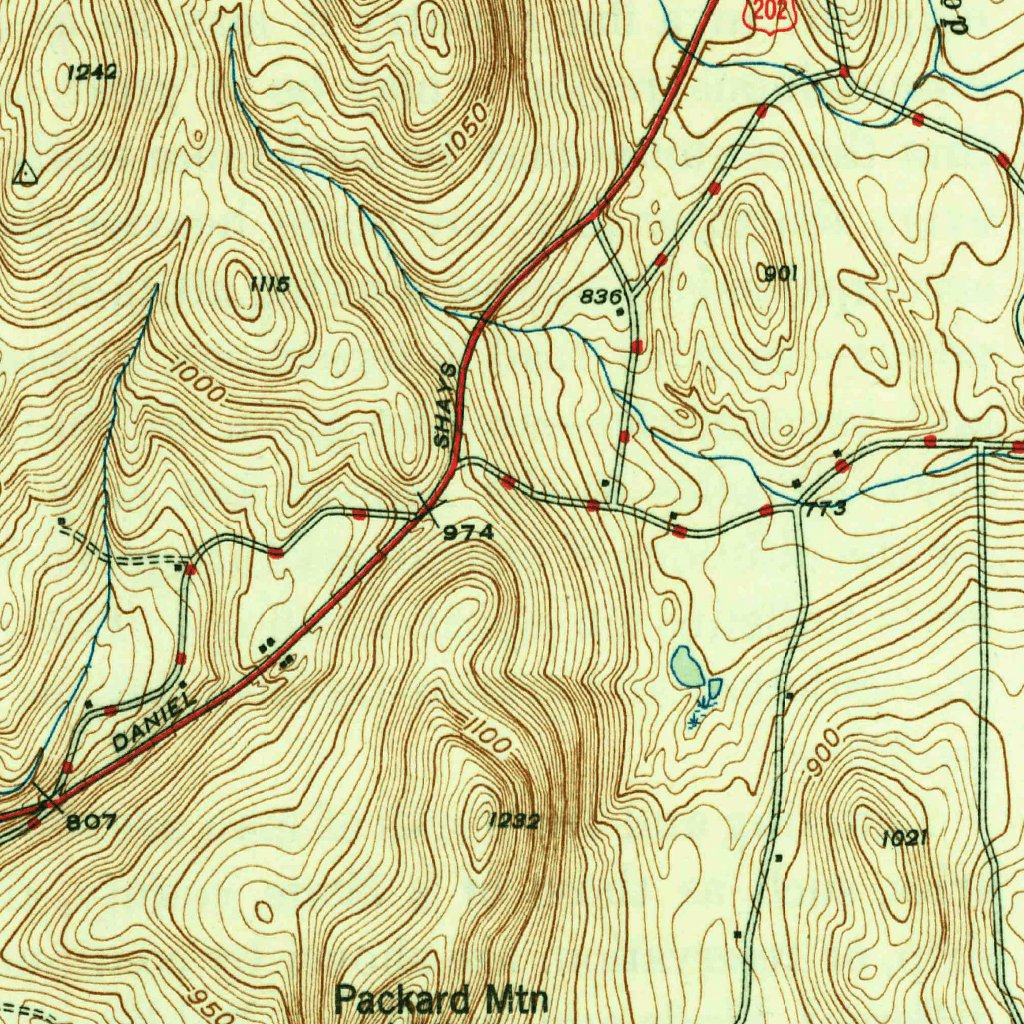 Quabbin Reservoir, MA (1944, 31680-Scale) Map by United States ...