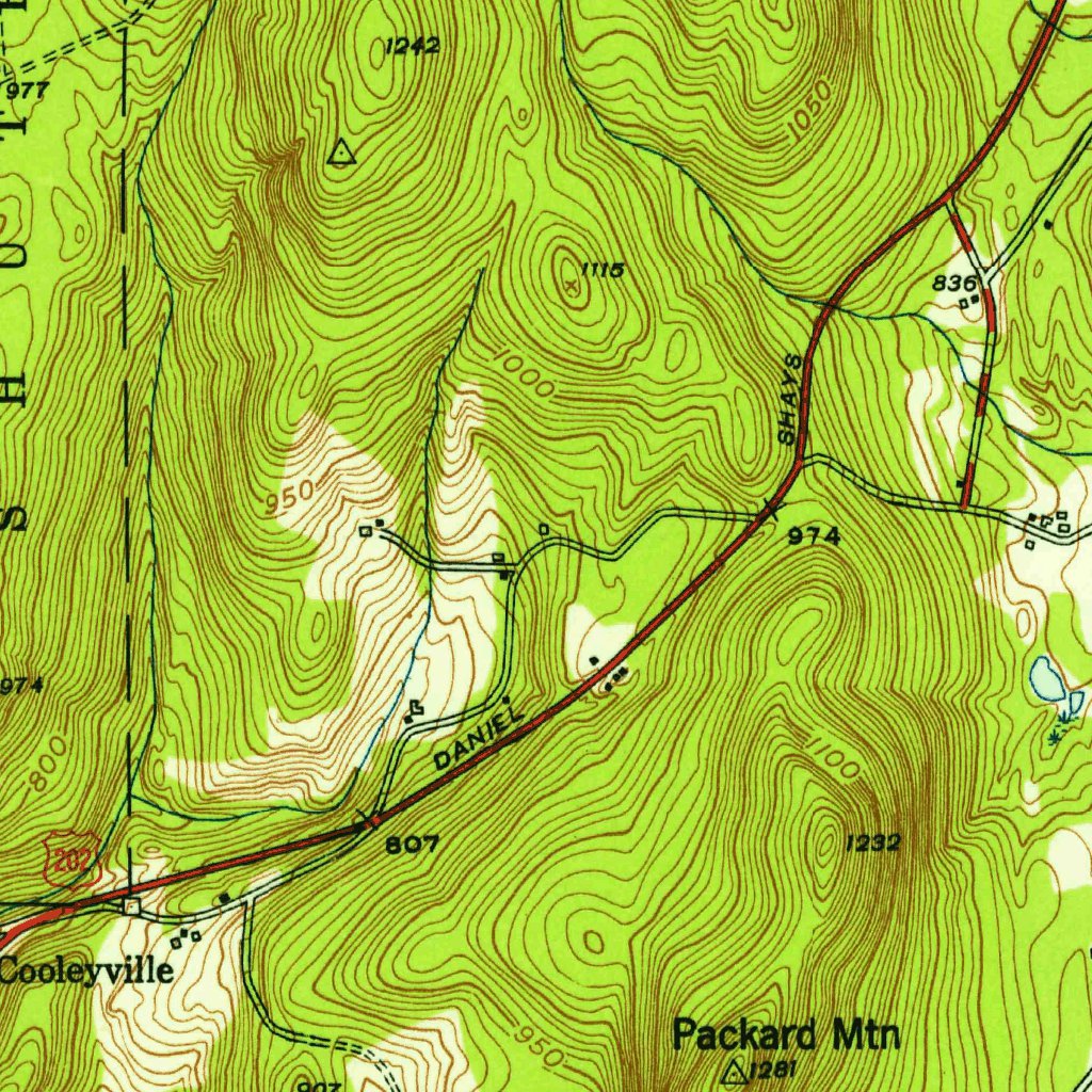Quabbin Reservoir, MA (1952, 31680-Scale) Map by United States ...