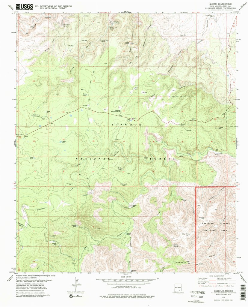 Queen, NM (1979, 24000-Scale) Map by United States Geological Survey ...