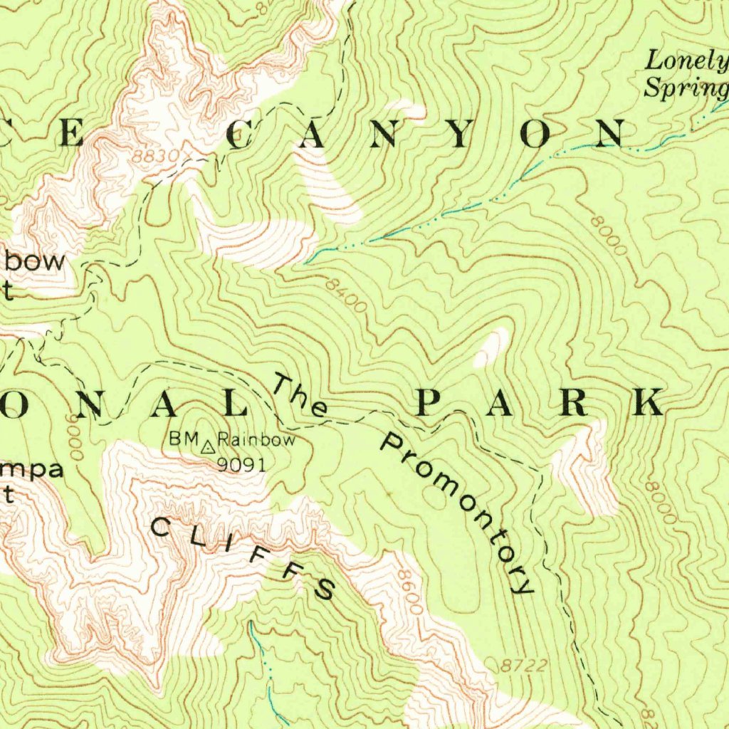 Rainbow Point, UT (1966, 24000-Scale) Map by United States Geological ...