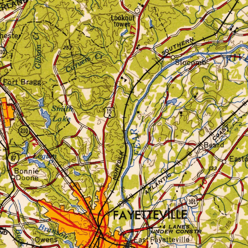 Raleigh, NC (1954, 250000-Scale) Map by United States Geological Survey ...
