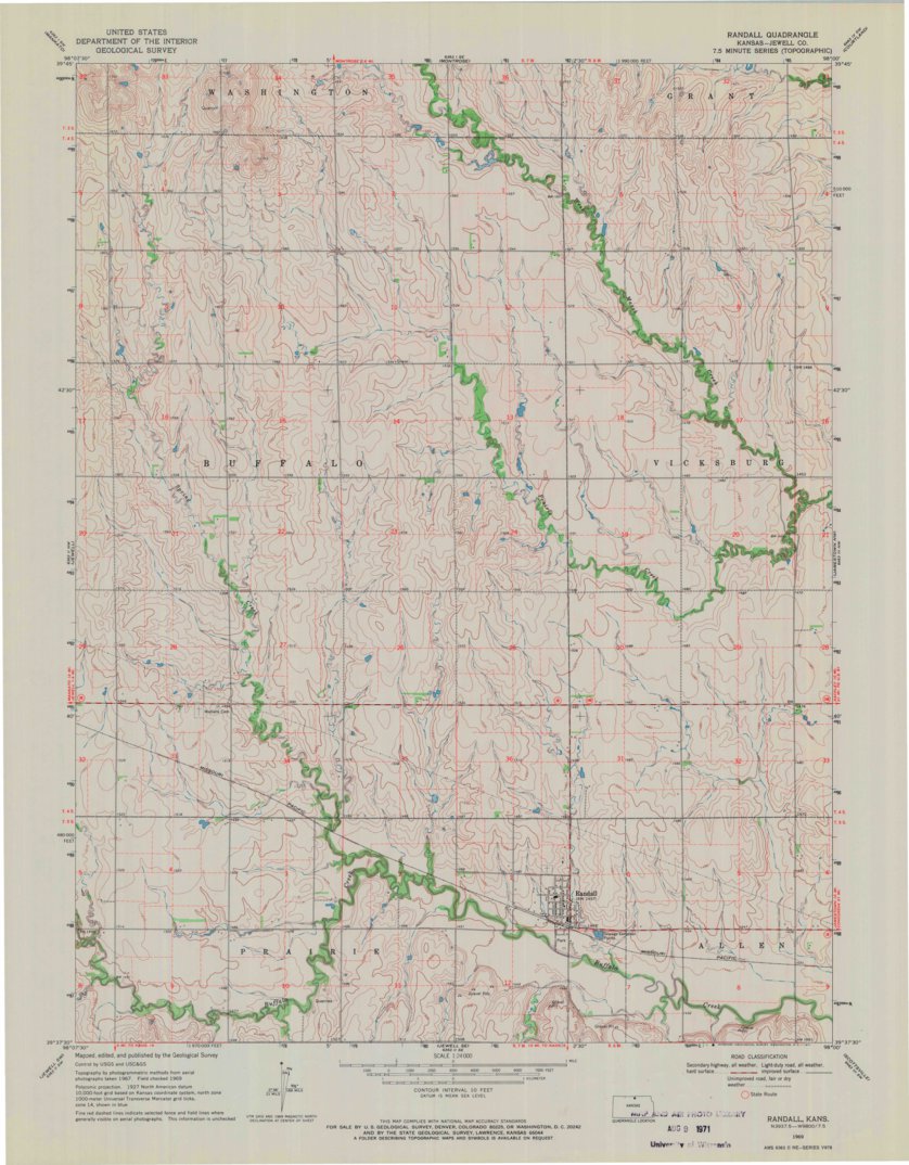 Randall, KS (1969, 24000-Scale) Map by United States Geological Survey ...