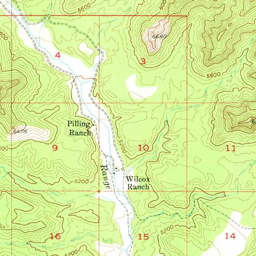 Range Creek, UT (1954, 62500-Scale) Map by United States Geological ...